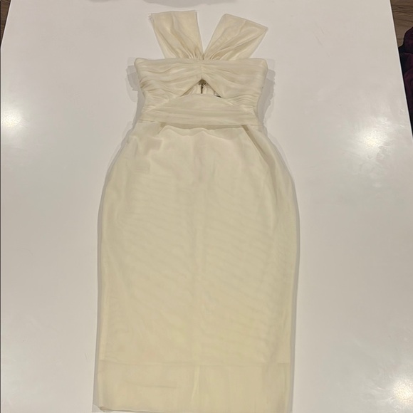 Bec & Bridge | Dresses | Bec Bridge Double Lined Sheer Mesh Cream Midi ...